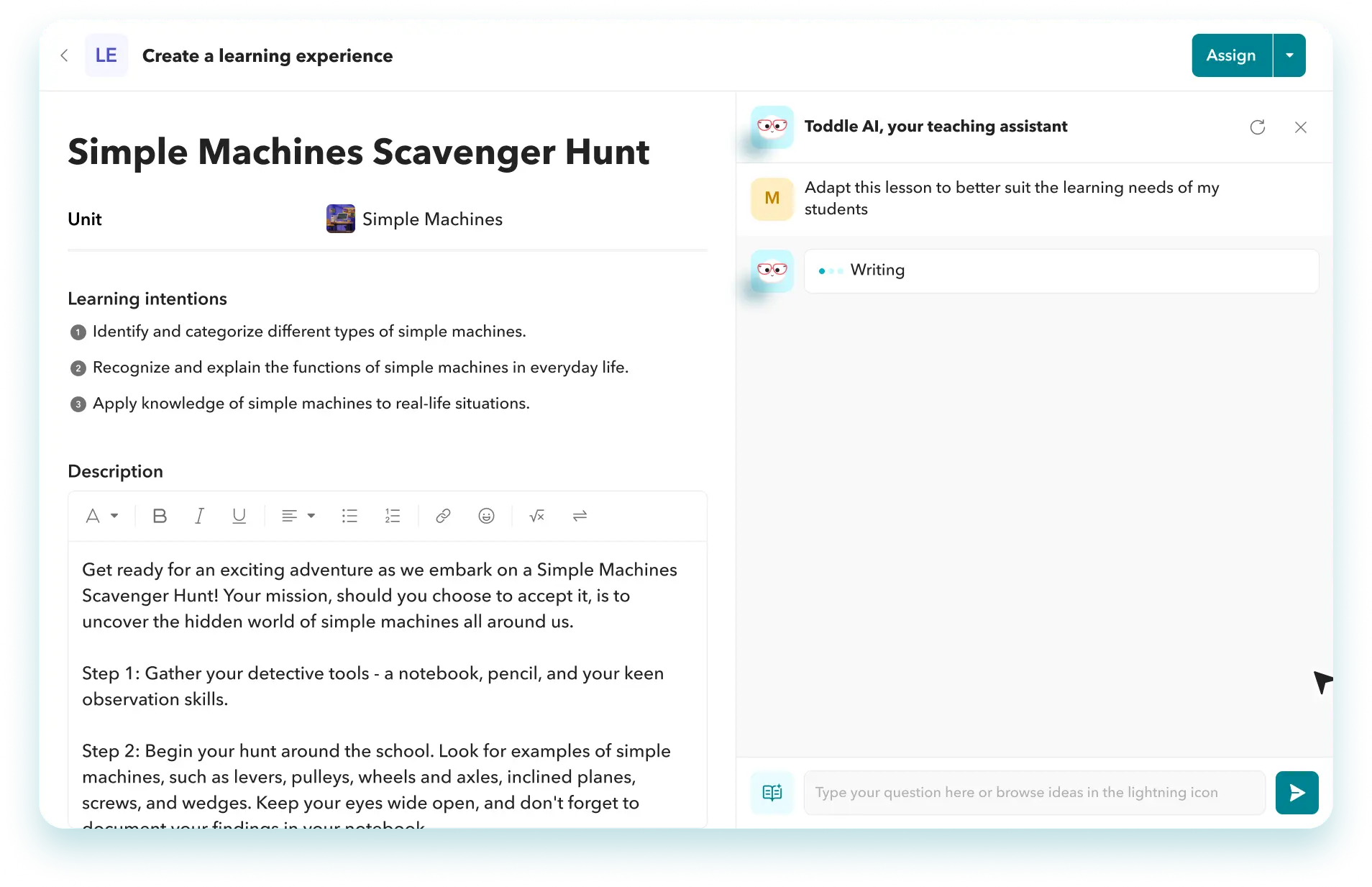 AI for Teachers | Toddle